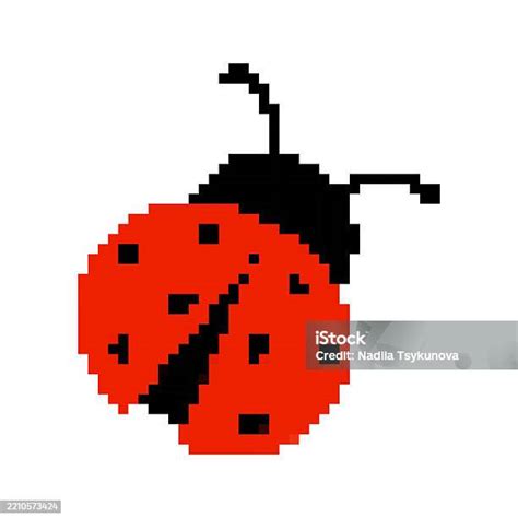 Pixel Art Ladybug Stock Illustration Download Image Now 1990 1999