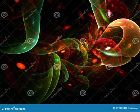Fractal Bubbles Bunch Background Fractal Art Stock Illustration