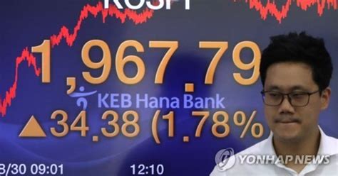 코스피 1960선 회복코스닥도 2 가까이 상승종합2보