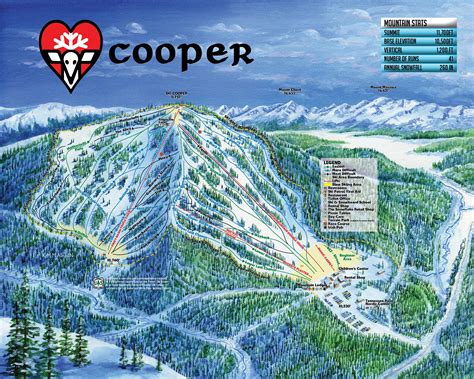 Ski Cooper Piste Map Trail Map