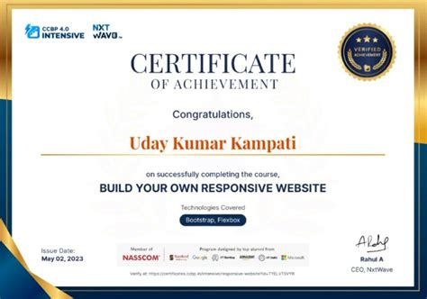 Uday Kumar On Linkedin Hello Connections Share Responsive Website Nxtwave Nxtwave