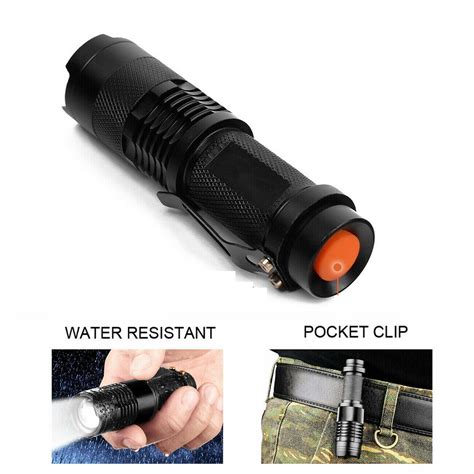 2 Pc Military Grade Tactical Flashlight Torch Property Room