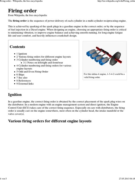 Ford Firing Order Engine