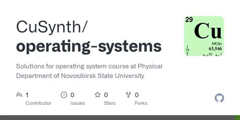Github Cusynthoperating Systems Solutions For Operating System