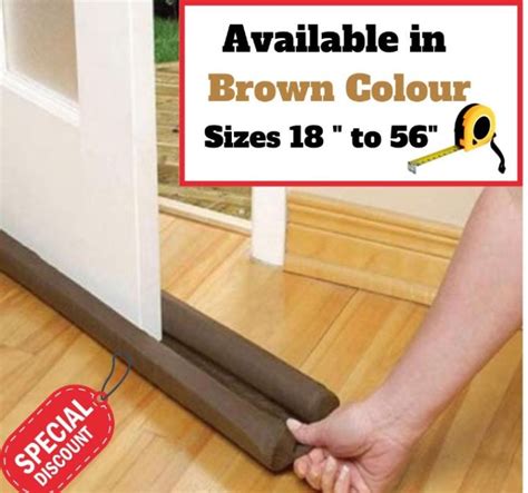 Door Draft And Dust Stopper Brown Colour 18 56 Inches Door Air Stopper