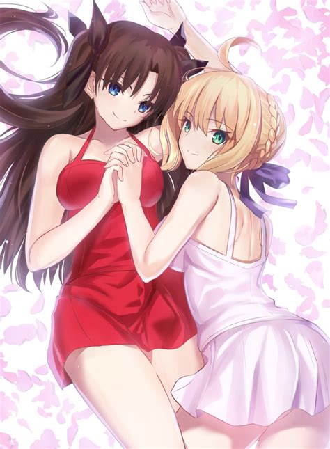 アルトリア・ペンドラゴン 遠坂凛 「凛もセイバーも二人ともおめでとう遠坂凛生誕祭2023 セイバー召喚日 」ねこだるまのイラスト