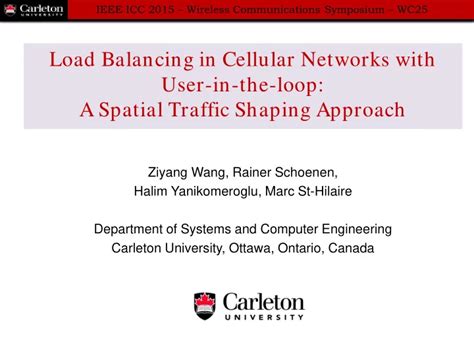 [ppt] Load Balancing In Cellular Networks With User In The Loop A Powerpoint Presentation