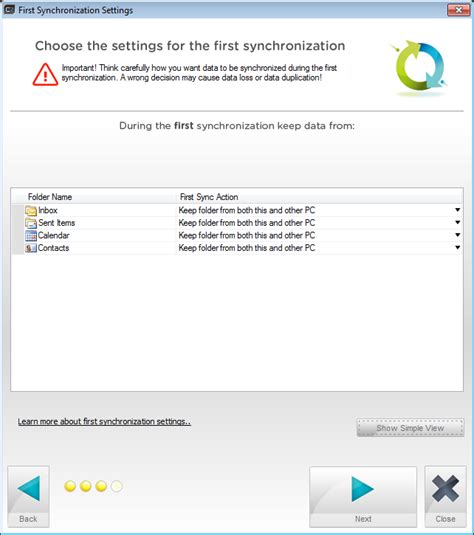 Choosing Data Synchronization Type Codetwo Outlook Sync Users Manual