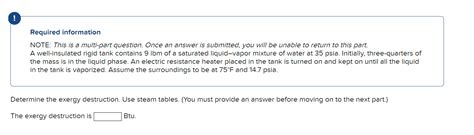 solved required information note this is a multi part