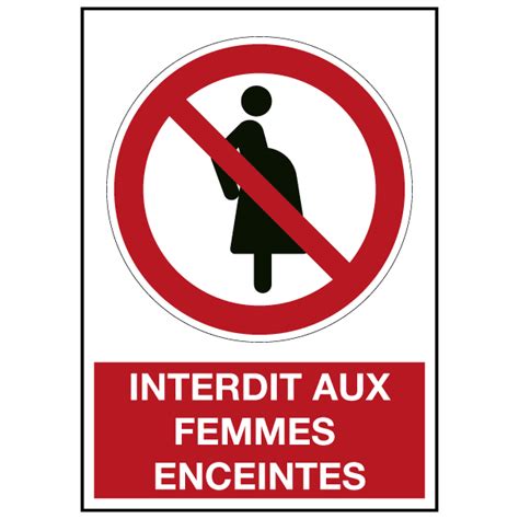 Panneau Interdit aux Femmes Enceintes ISO 7010 OZC Signalétique