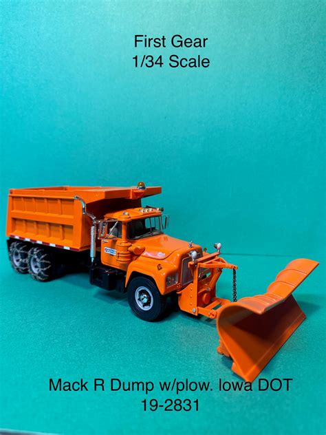 First Gear Mack R Model Dump Truck W Plow Iowa Dot The Cape Cod Store