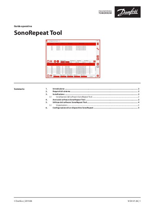 Danfoss Sonorepeat Tool Operating Guide
