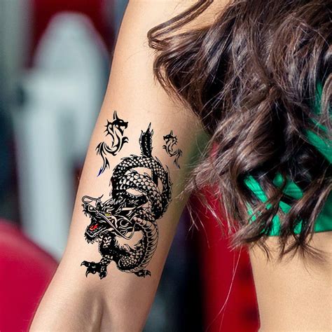 Black Dragon Wings Tattoo Black Winged Tribal Dragon Tattoo Royalty