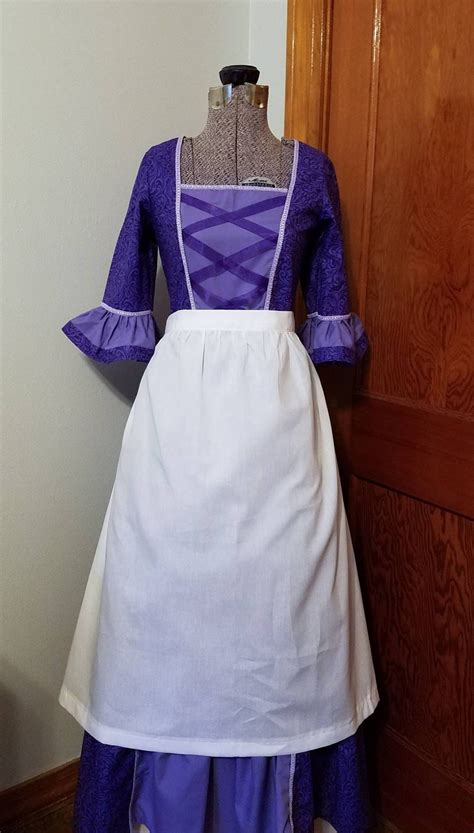 Womens Pioneer Apron White Apron For Historical Costumes Etsy