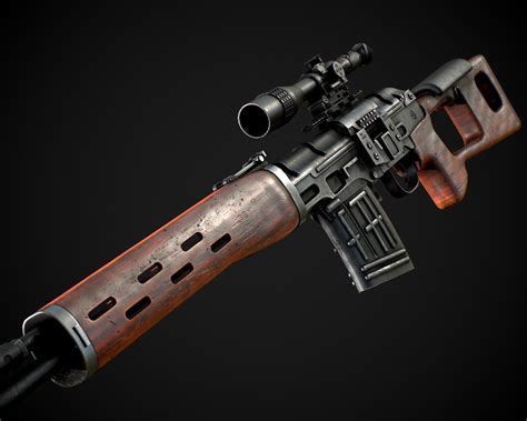 Dragunov Aaa Game Ready Pbr Low Poly 3d Model 3d Model Turbosquid 2003770