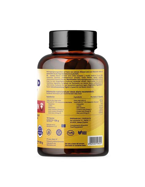 Astaxanthin Plus 4mg 180 Capsulas Kinoko Life Astapure
