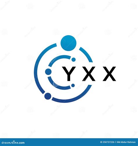 Design Do Logotipo Da Tecnologia De Letras Yxx Em Fundo Branco