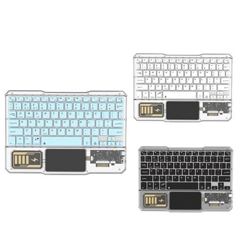 Luminous Wireless Keyboard Rechargeable Touchpad Keyboard Bluetooth Keypads For Phone PC Tablet