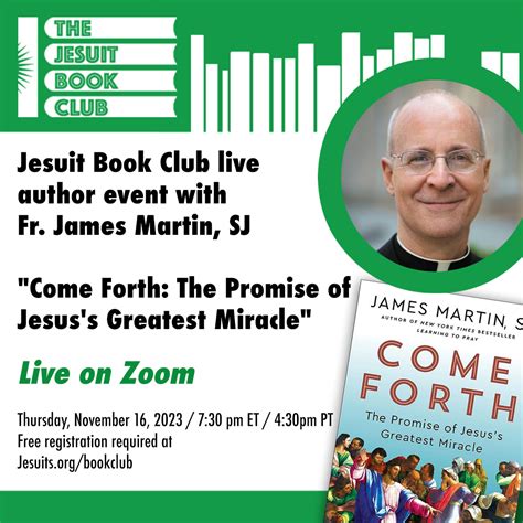 Jesuit Book Club Live Zoom Conversation With Fr James Martin Sj On