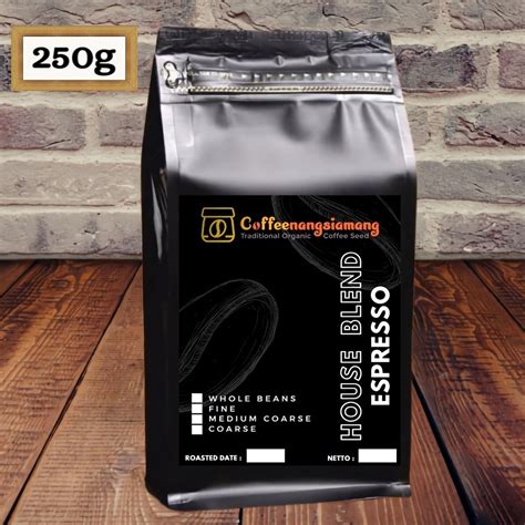 Jual Kopi House Blend Espresso 250g Premium Biji Giling Shopee