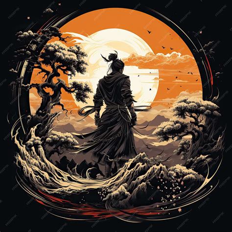 Premium Ai Image Unique Character Samurai Ninja Yokai Japanese