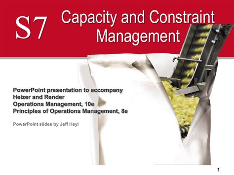 capacity and constraint management