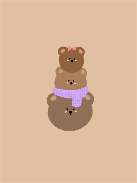 곰돌이 배경화면 깔끔한 버전 배경화면