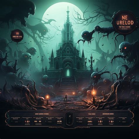 Premium Ai Image Underworld Pop Up Ui Realm Of The Dead Themed Game Console A Design Art