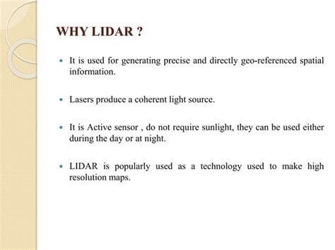 lidar final ppt pptx geography science