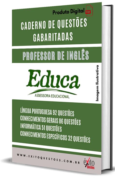 Caderno De QuestÕes Gabaritadas Professor De InglÊs Educa Pb Êxito