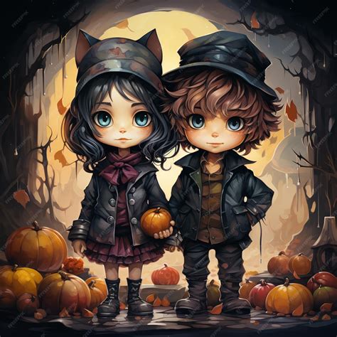 Premium Ai Image Anime Boy And Girl Dressed Up In Costumes Standing