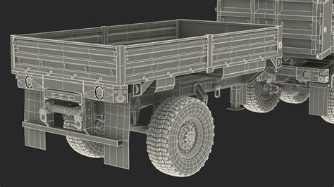 Oshkosh Fmtv Dump Truck With Cargo Trailer Camo 3d Model 179 3ds