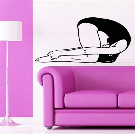 Wall Decals Sport Girl Fitness Pilates Yoga Vinyl Sticker Murals Gym