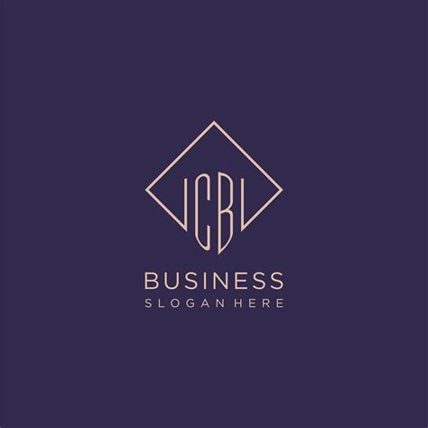 Initials Cb Logo Monogram With Rectangle Style Design 27933859 Vector