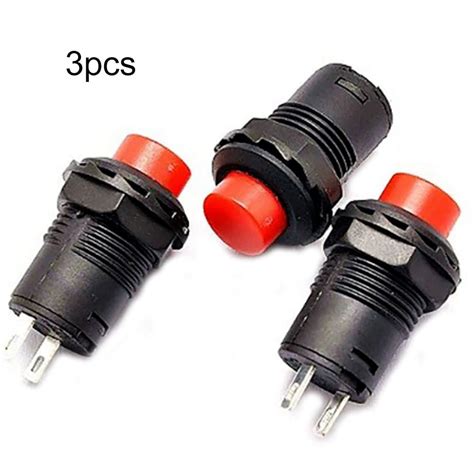 X Push Button On Off Switch Mm Round Latching Spst For Car Dash Boat V V Walmart Com