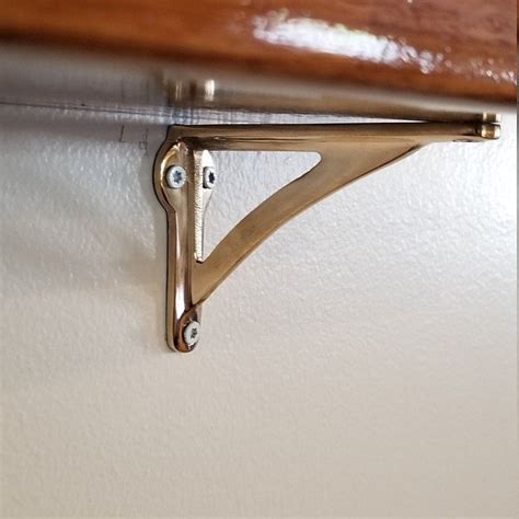 Brass Ironbridge Shelf Brackets Heavy Solid Cast Brass Etsy Shelf
