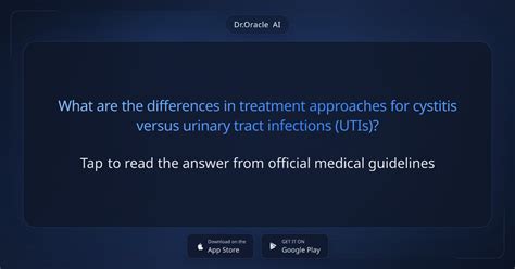 What Are The Differences In Treatment Approaches For Cystitis Versus Urinary Tract Infections