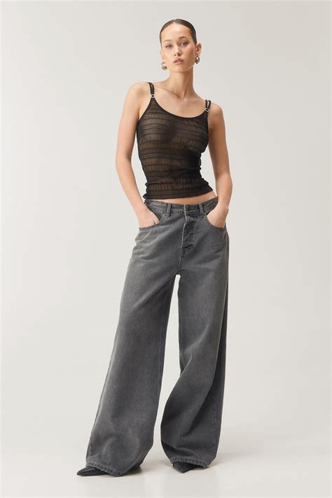 Tops Ruched Mesh Cami Top Nastygal