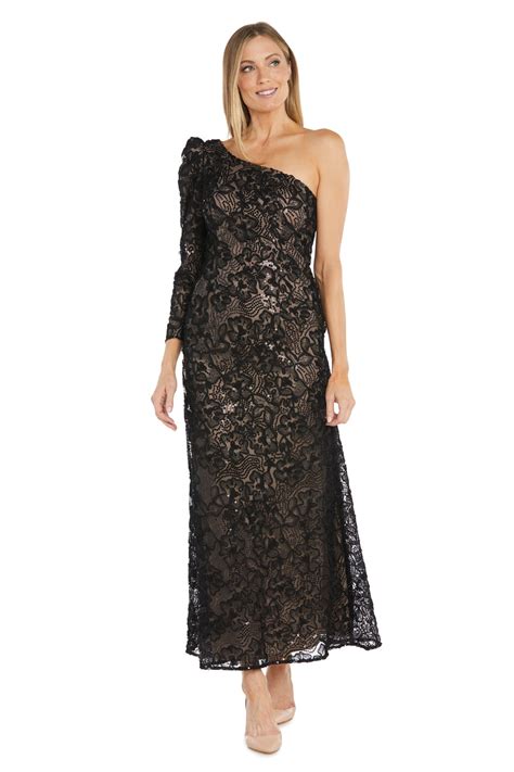 Blacknude Randm Richards 6619 Long 3d Floral Pattern Formal Evening
