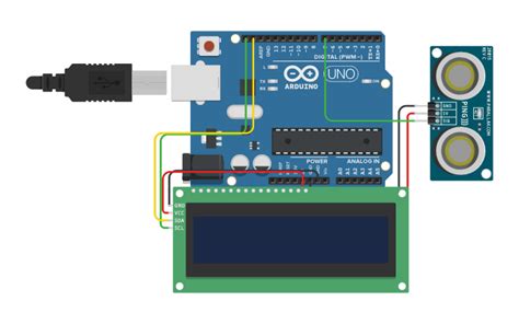 Circuit Design Ultrasonic Tinkercad