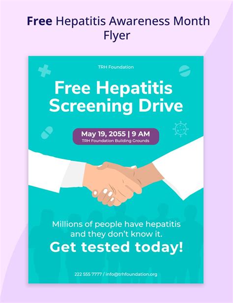 Hepatitis Awareness Month Flyer In Illustrator Psd Jpeg Png Svg