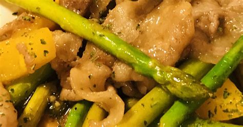 豚肉とアスパラのオイスターソース炒め By Bistromiti 【クックパッド】 簡単おいしいみんなのレシピが369万品