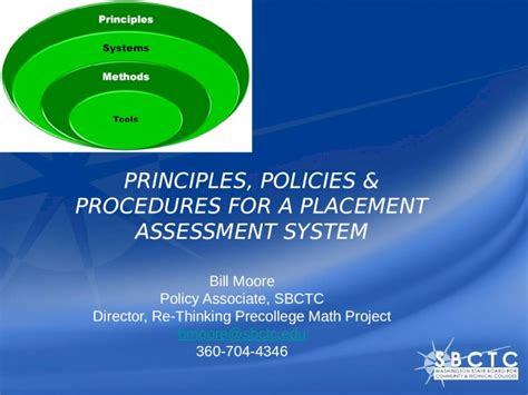 Pptx Principles Policies And Procedures For A Placement Assessment System Dokumen Tips