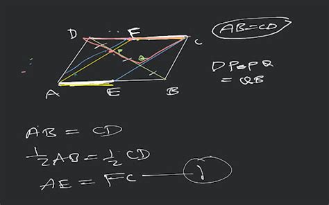 In A Parallelogram ABCD E And F Are The Midpoints Of Sides AB And CD Re