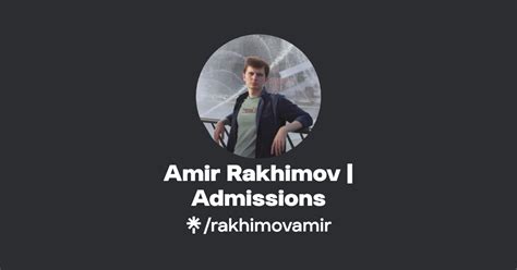 Amir Rakhimov Admissions Instagram Linktree
