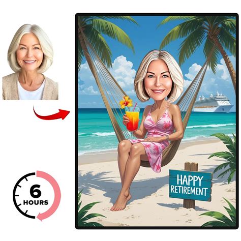 Custom Retirement Cartoon Portrait Retirement Caricature Retirement