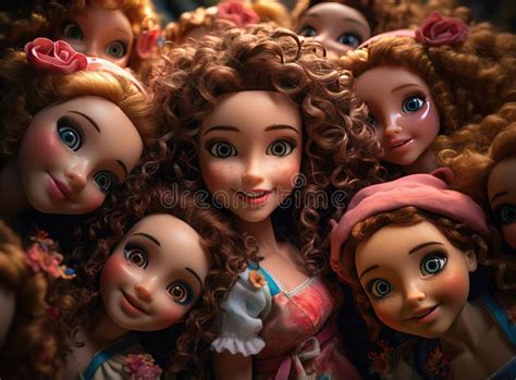 A Group Of Beautiful Dolls Stock Image Image Of Pink 290928205