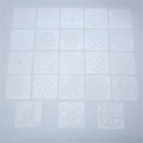 아크릴 퀼트 템플릿 패치 워크 도구 바느질 자수 아플리케 모델 다양한 패턴 Diy 수제 공예 23 가지 선택 1 개