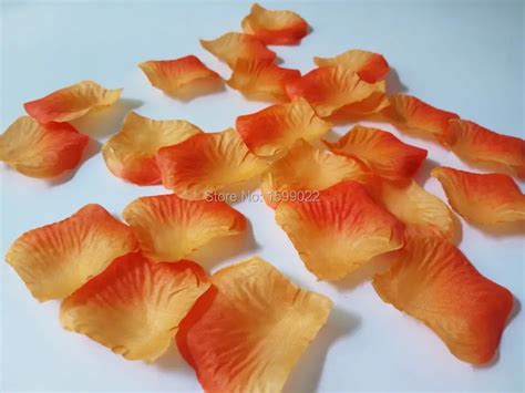 20 팩 2000 개 오렌지 장미 꽃 소녀 꽃잎 가을 웨딩 색종이 테이블 중심 무대 장식 꽃잎 인공 Bodaflower Girl Glovesgirls In Short