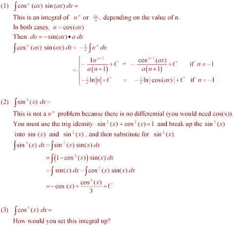 Lesson 122 Integrals With Odd Powers Of Sine And Cosine